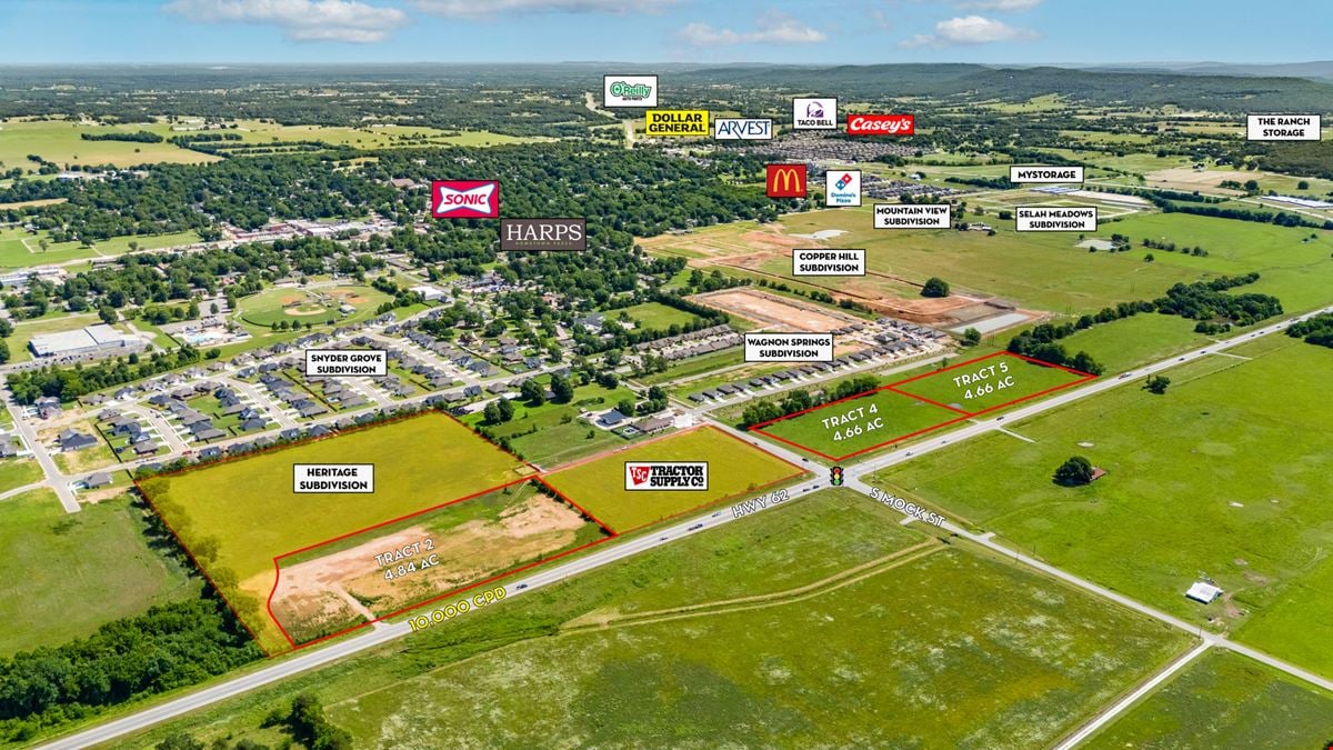 14.88 AC Tracts 2-5 Hwy 62 & S Mock St - Prairie Grove - 14.88 AC ...